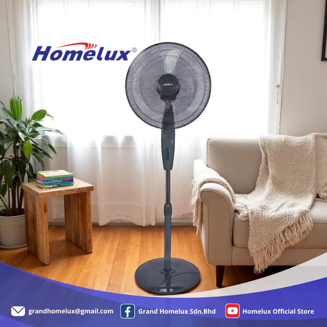 HOMELUX STAND FAN HSF SERIES HSF-16EC KIPAS ANGIN BERDIRI 16 INCH ...