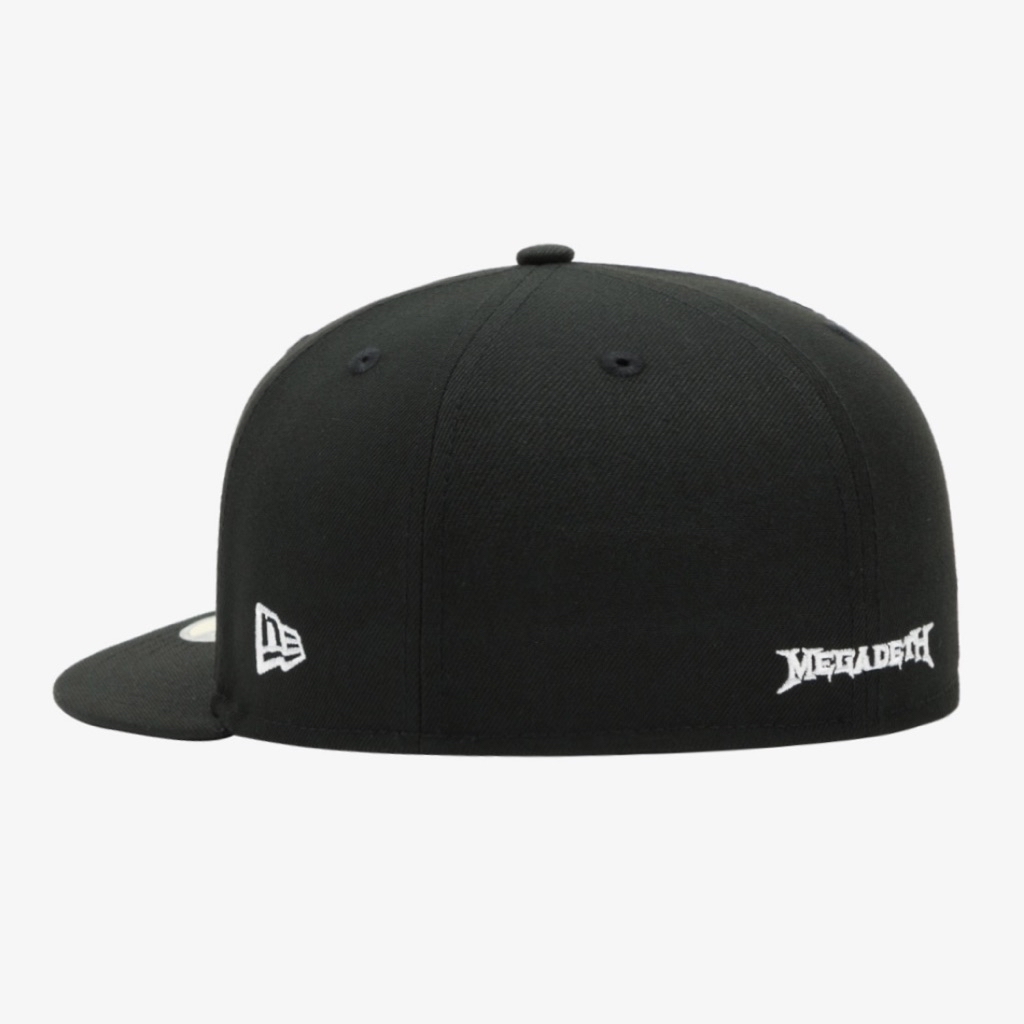 NEW ERA 59FIFTY FITTED MEGADETH SCRIPT WHITE HAT BLACK CAP | Shopee ...
