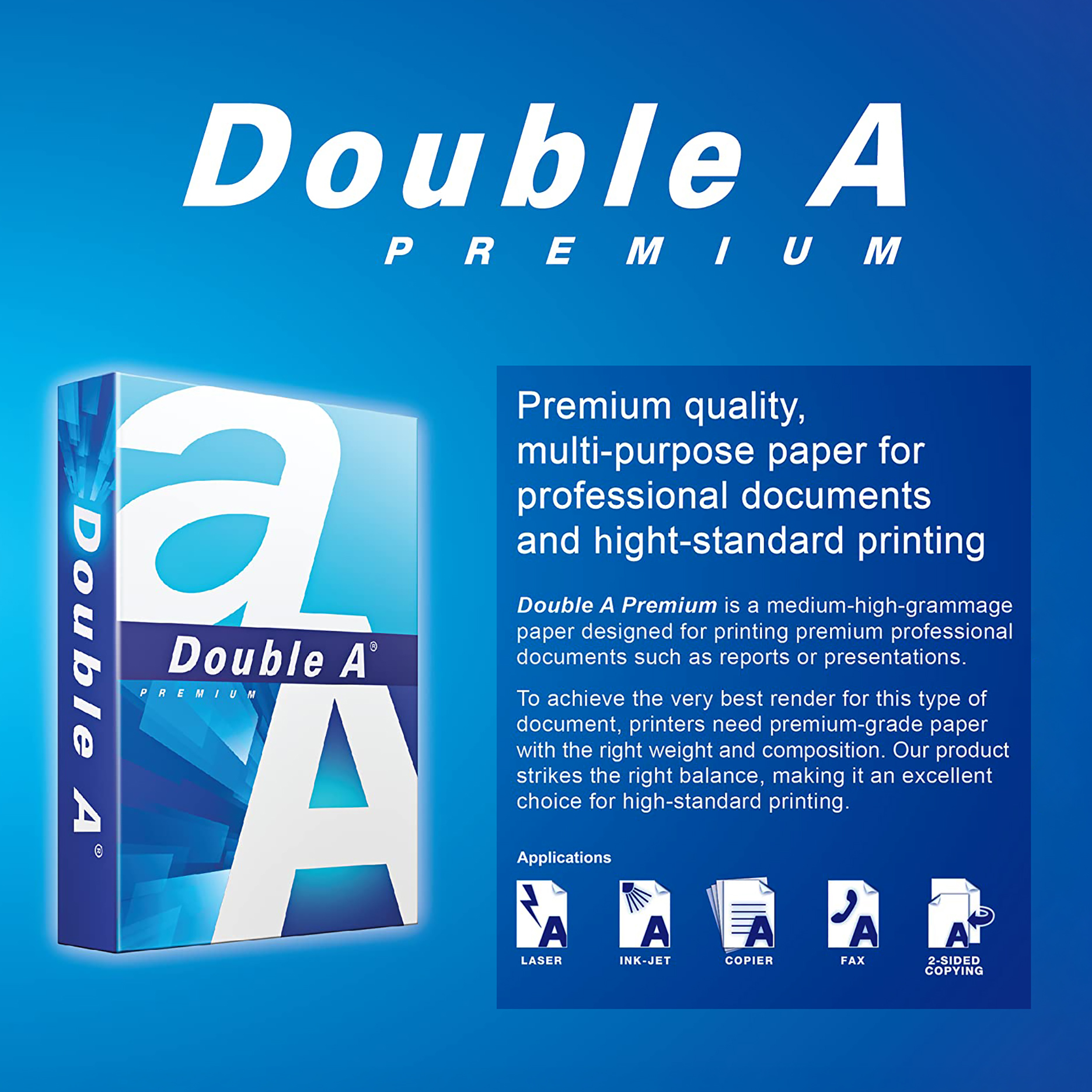 Double A A4 Paper 80gsm 100 sheets / 500 sheets Kertas Putih A4 80gsm ...
