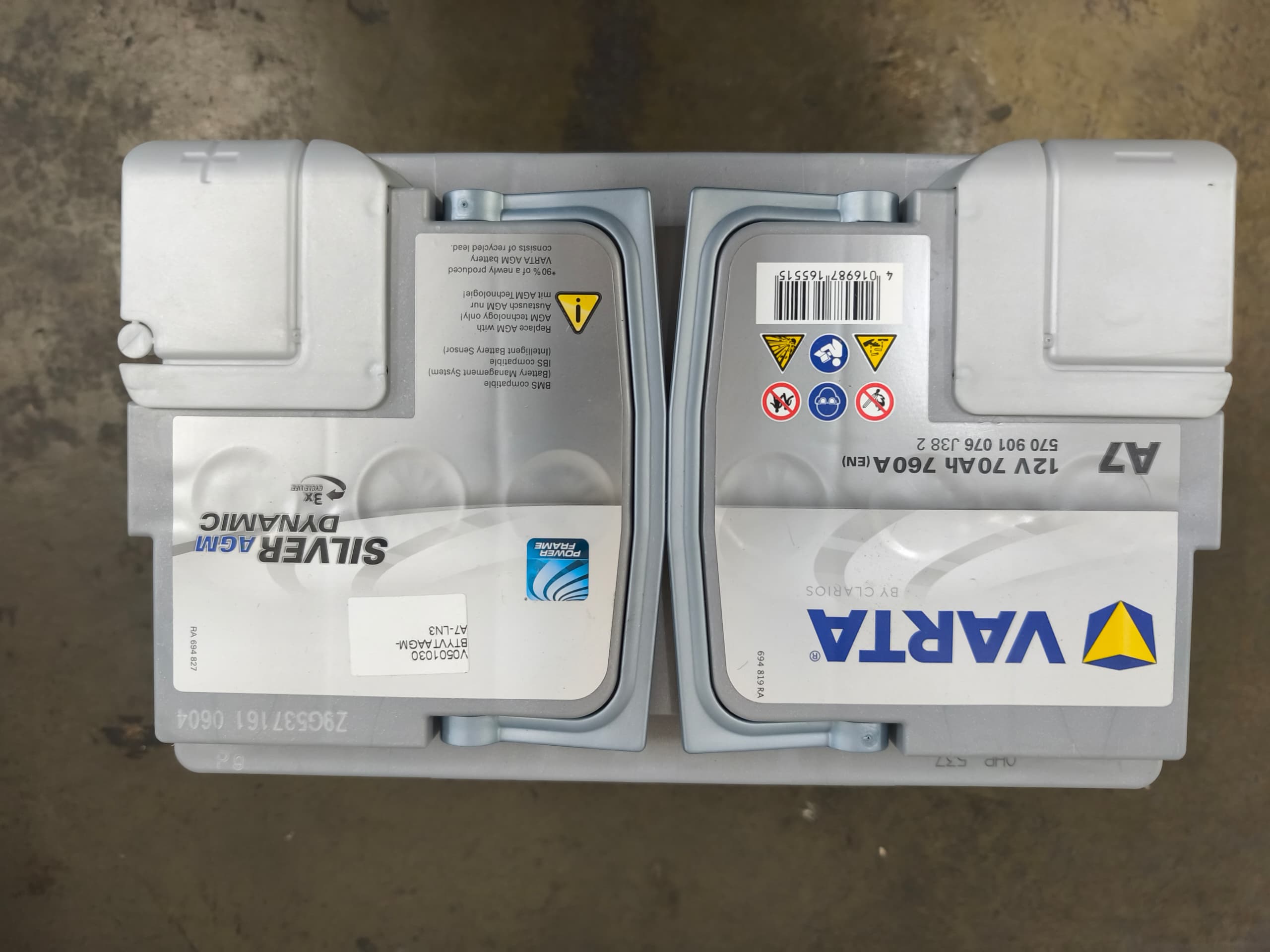 [ Installation Provided ] LN3 AGM DIN70L DIN70 Varta Silver AGM Dynamic MF Car Battery Bateri ...