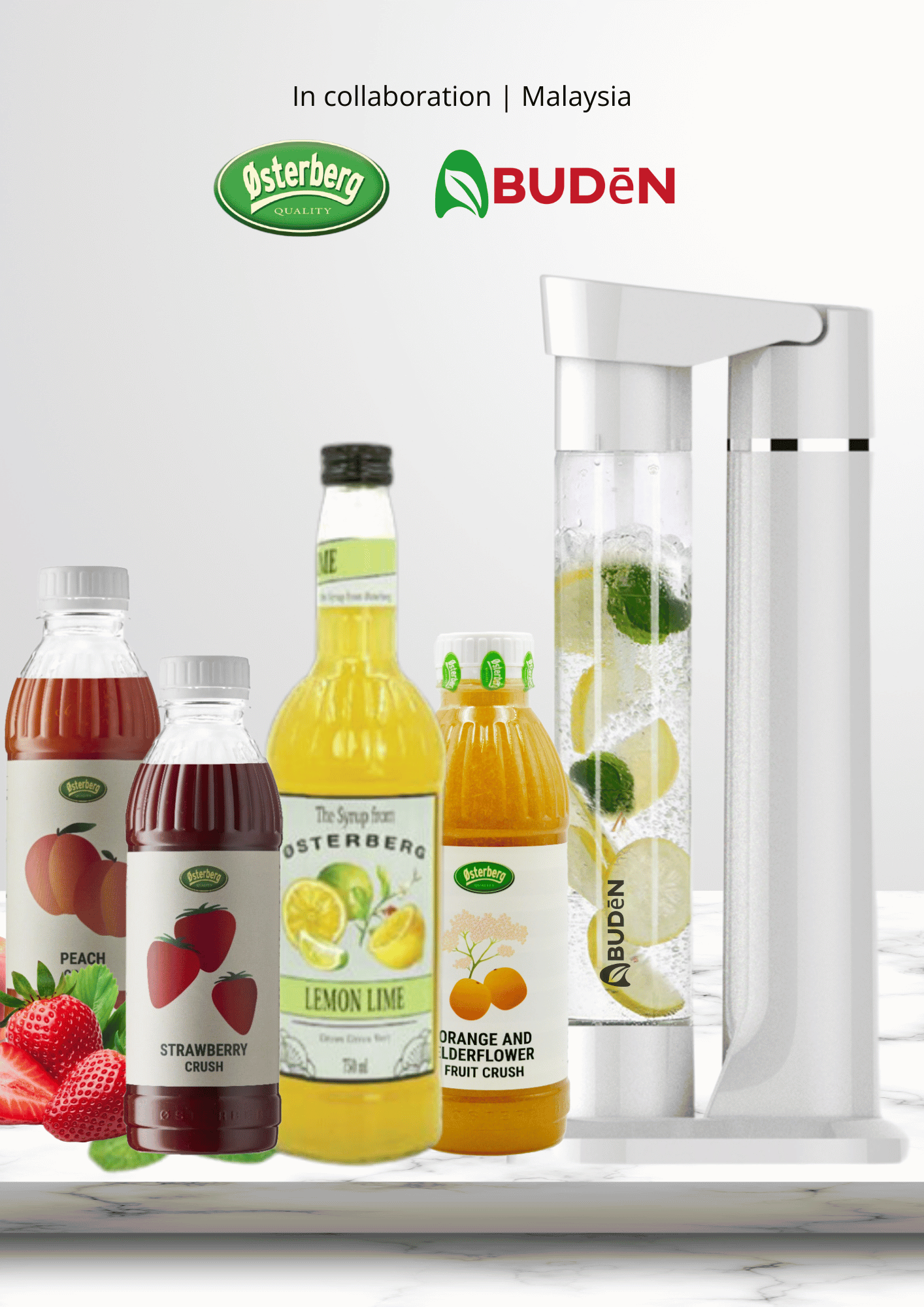 Osterberg Strawberry Fruit Crush Smoothie Syrup 1000ml Halal Soda ...