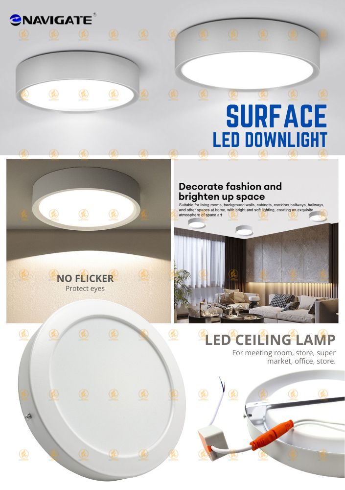 NAVIGATE 24W / 30W Surface Downlight Lampu Siling Ruang Tamu Ceiling ...