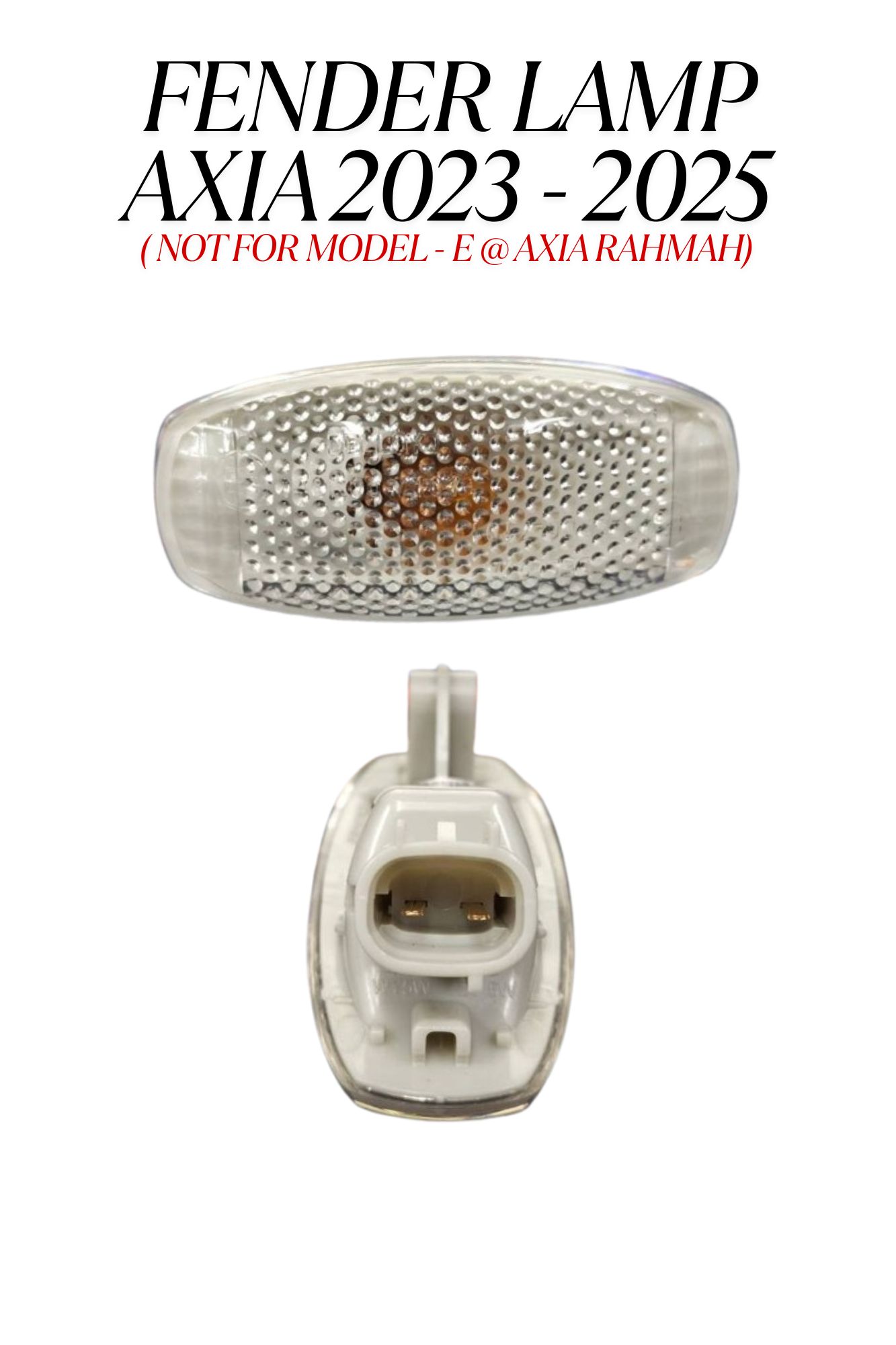 Perodua Axia 2023-2025 Fender Lamp With Socket and Bulb 81730-BZ250 For ...