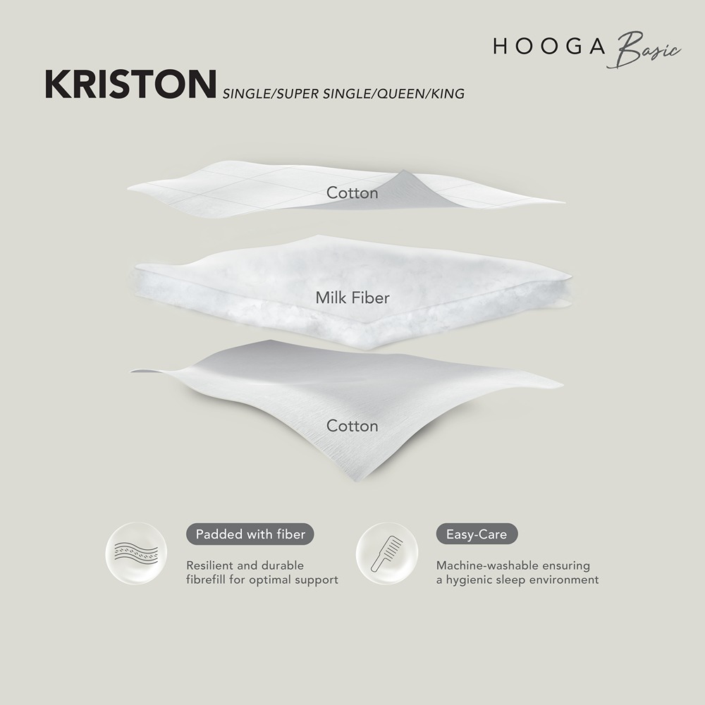 Hooga Kriston Quilted Fitted Mattress Protector | Shopee Malaysia