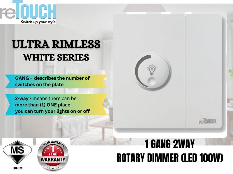 Retouch Switch Socket Flat Pin Universal Ultra Rimless (White Series ...