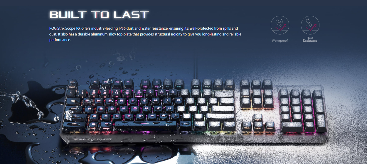 ROG Strix Scope RX Optical Mechanical Gaming Keyboard -(RX Blue Switch ...