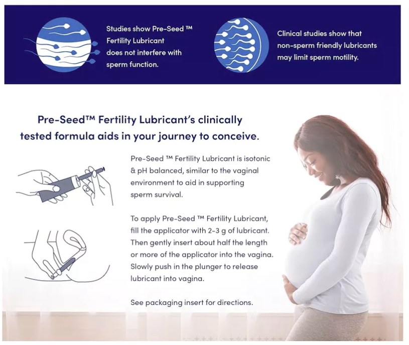 Pre-Seed Fertility Lubricant 40g + 9 applicators l Preseed, For Use by ...