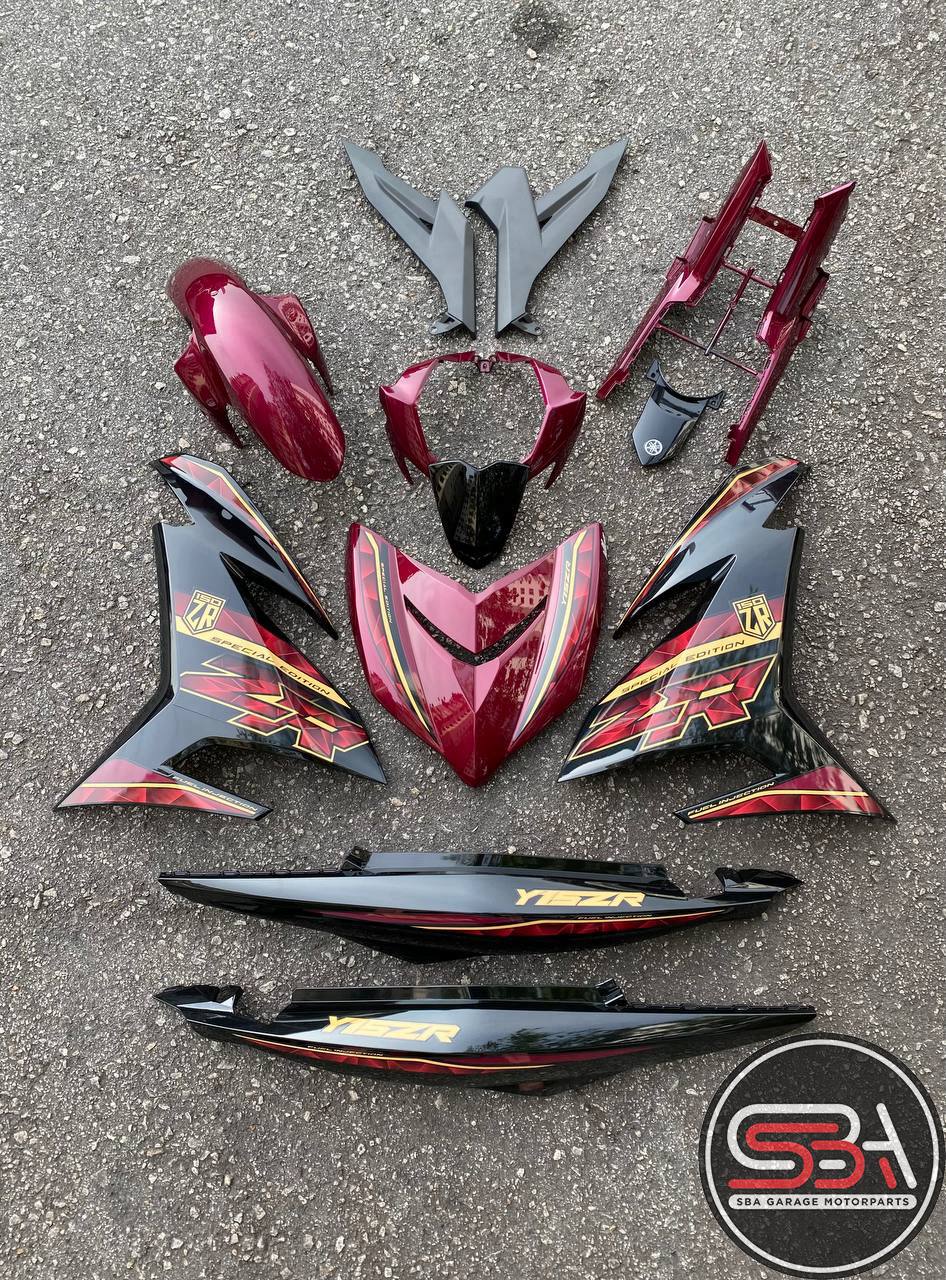 COVERSET BODYSET Y15ZR V1 V2 DPRME MTL RED TITAN MERAH ST-12 SIAP TANAM ...