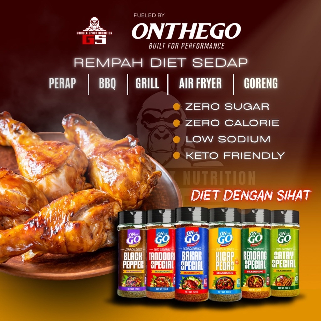 ONTHEGO Zero Sugar Zero Calories Seasoning Powder On The Go Diet ...