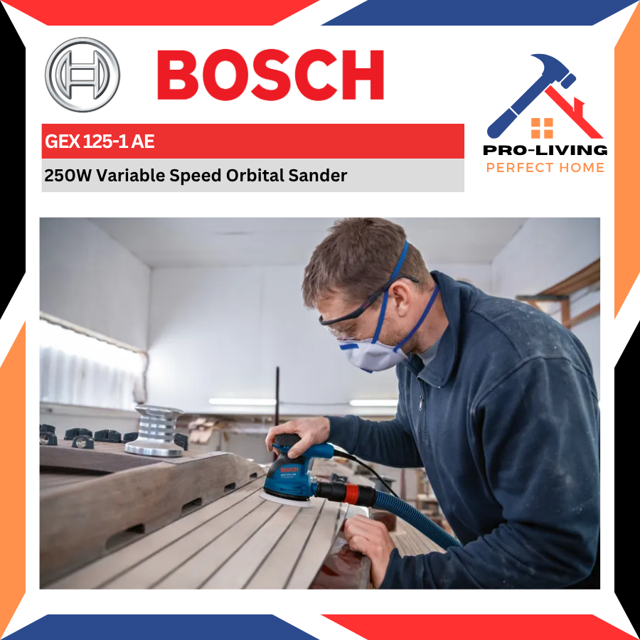 BOSCH GEX 125-1 AE 250W Variable Speed Orbital Sander | Shopee Malaysia