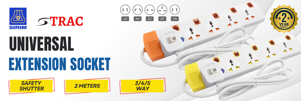 SIRIM 3/4/5 Way International Universal Multi-Port Extension Socket ...