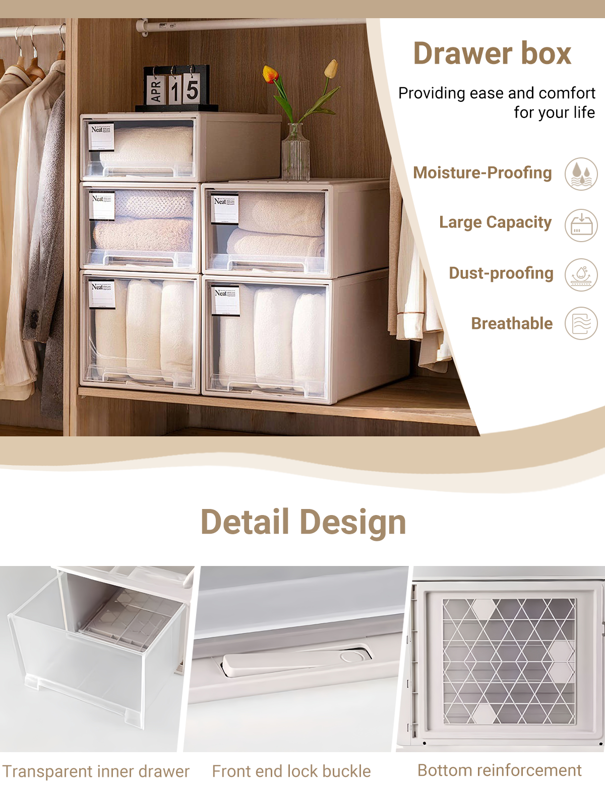 Organizer Home Stackable Clothes Organization IKEA Kotak Simpan Barang ...