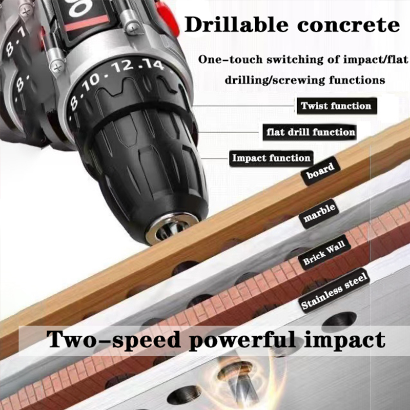 BOSCH Brushless Impact Drill 450N.M Cordless Drill High Torque Electric Drill Hammer Drill Wall ...