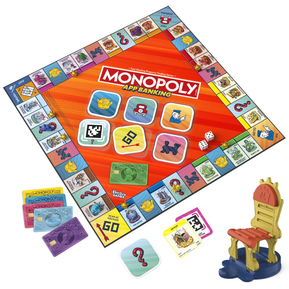 Monopoly App Banking Board Game | App-Enabled Monopoly Game | Links to ...
