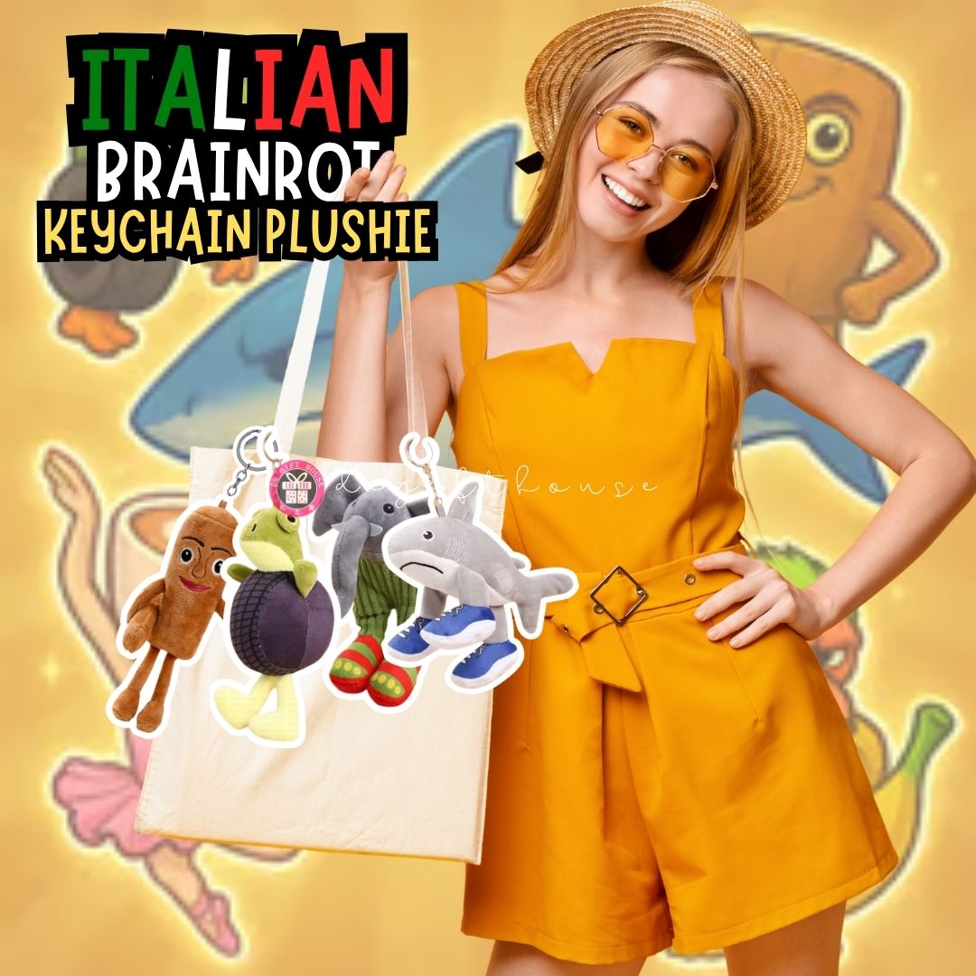 Italian Brainrot Keychain Plushie Tung Tung Tung Sahur, Brainrot Toy ...
