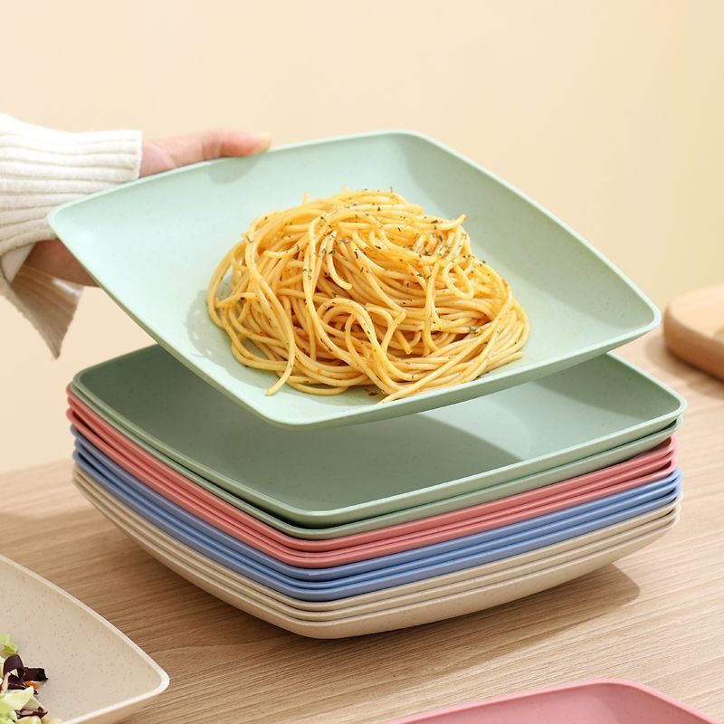 26cm Square Wheat Straw Plate/Pinggan Plastik/Plastic Plate/Piring ...
