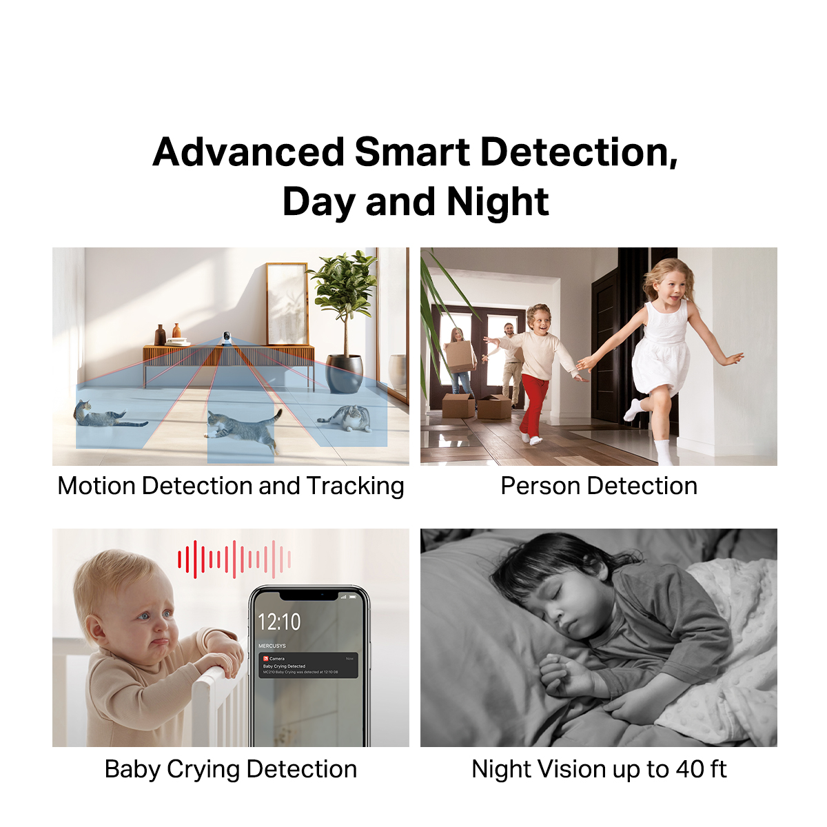 Mercusys MC210 2K 3MP WiFi Camera 360° View Pan & Tilt Night Vision 12m ...