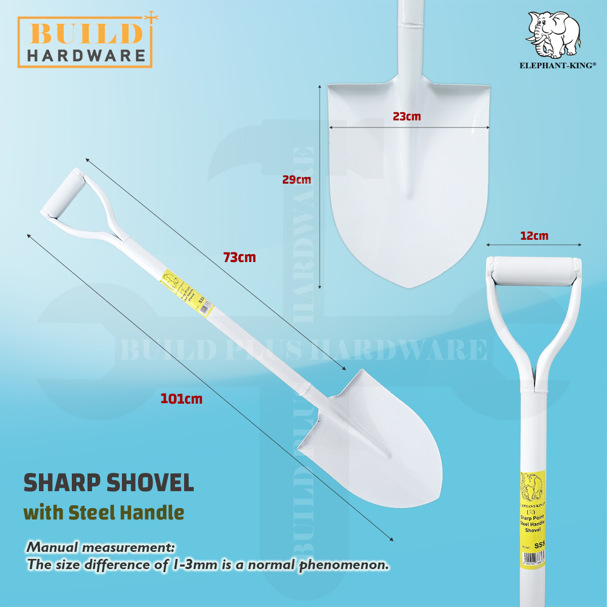 Sharp / Flat Head Shovel with Steel / Plastic / Wooden Handle GCV ...