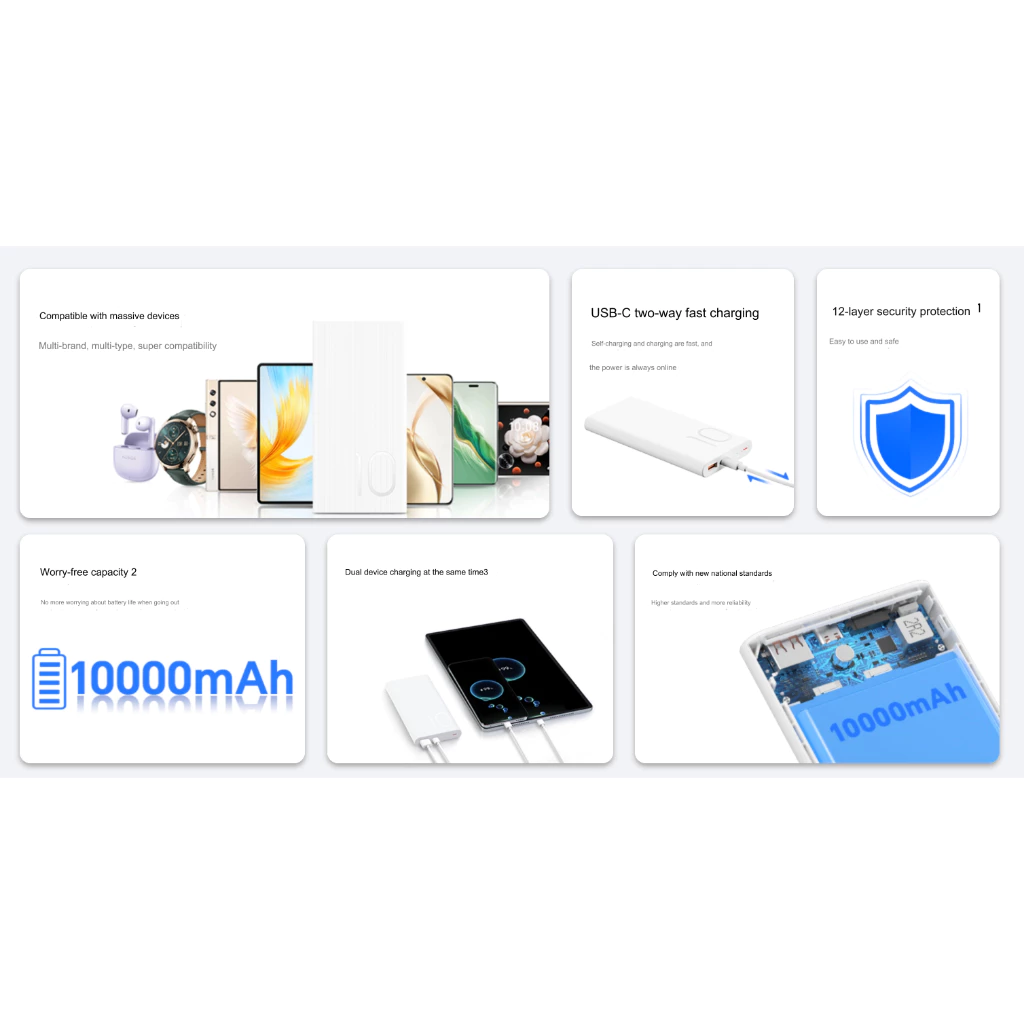 HONOR CHOICE SuperCharge Power Bank 10,000mAh (max 22.5w) | Shopee Malaysia