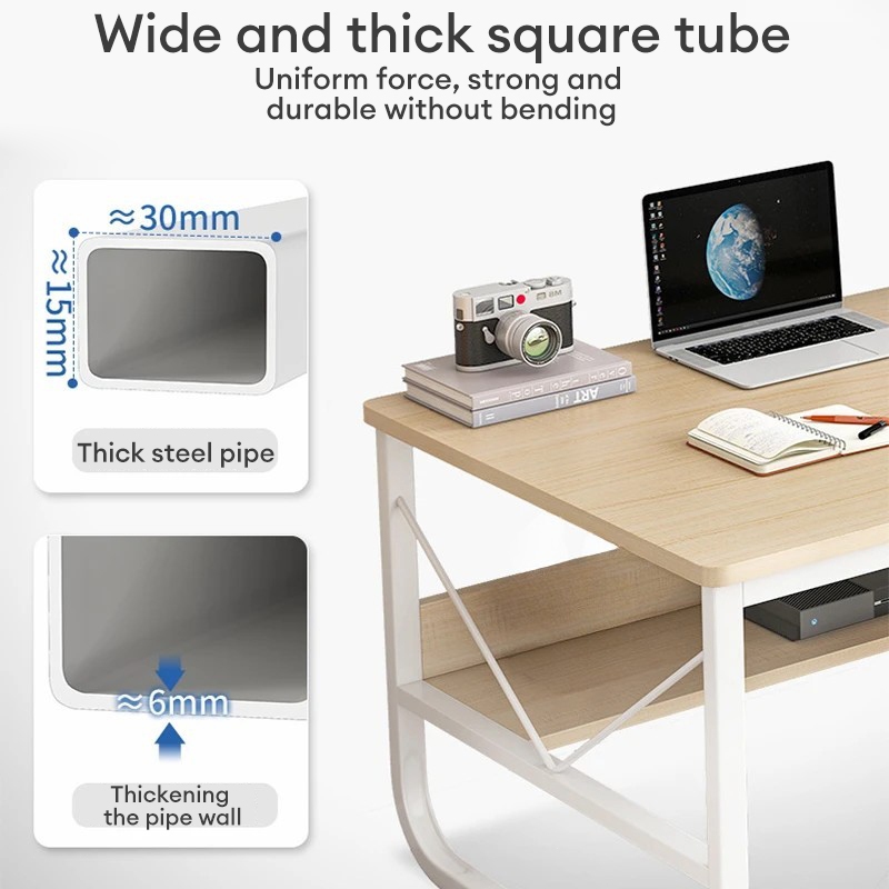 🖥️Meja Belajar Computer Desk Home Office Storage Writing Desk Student ...