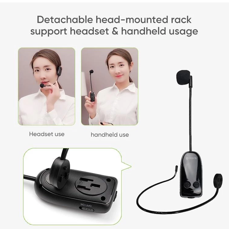 SHIDU™ SD-U8 Wireless Microphone UHF Headset for Teacher Mic Imam ...