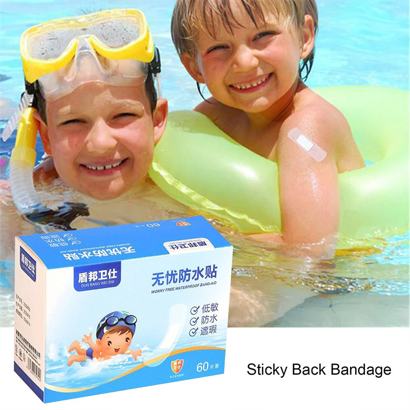 60pcs Waterproof Band Aid Transparent Invisible Hemostasis Water ...