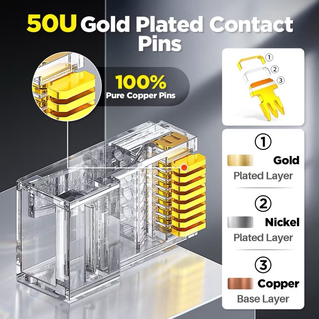 10/100PCS AMP Netconnect RJ45 CAT6 Modular Plug UTP Lan Plug | Tyco ...