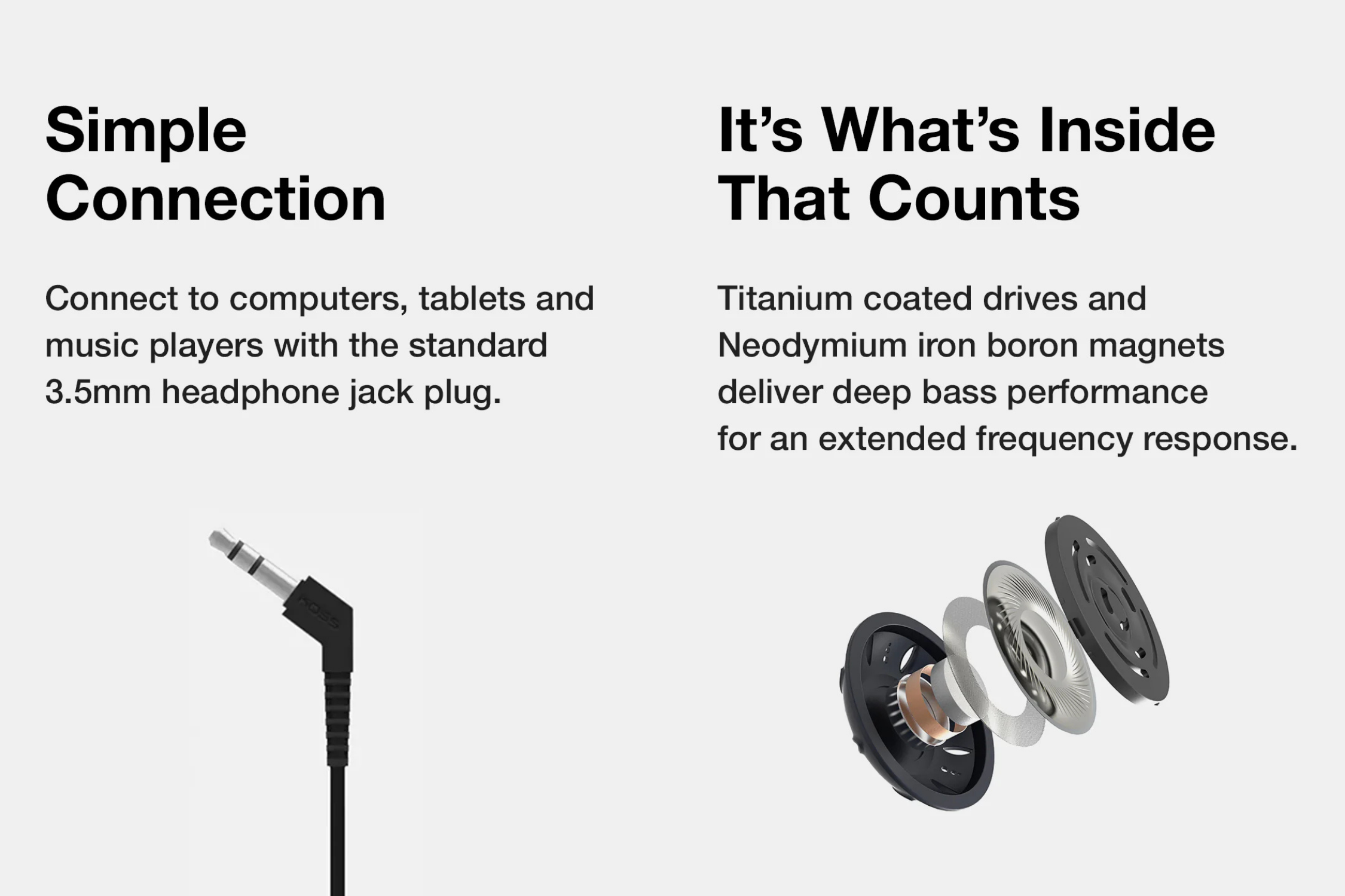 Koss KSC75 | Open-Ear Clip-On Headphones – Lightweight, Clear ...