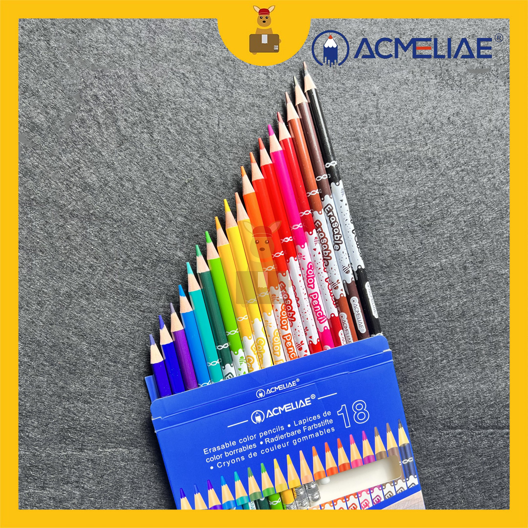 ACMELIAE Erasable Color Pencils Pensel Warna (12 Col / 24 Col) | Shopee ...