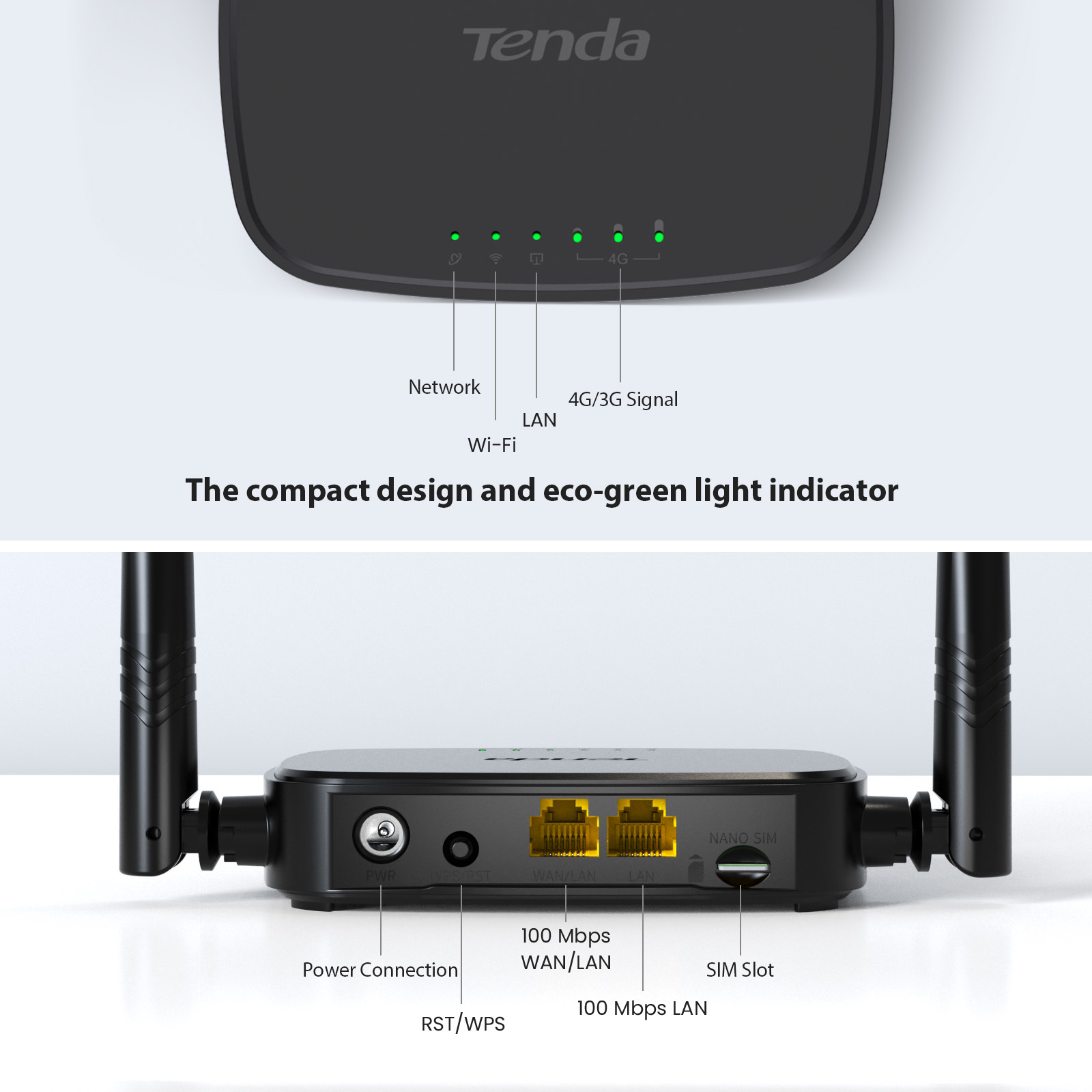 Tenda 4G LTE Router Sim Card Modem WiFi Router support all telco ...
