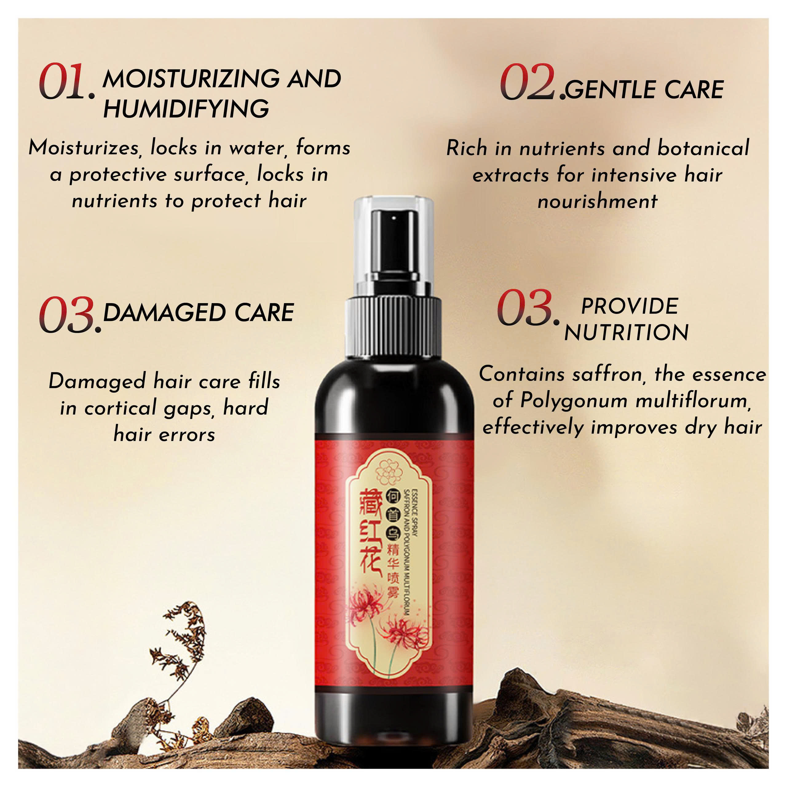 [Grey Hair No Longer Grows】Saffron Essence Spray from White to ...