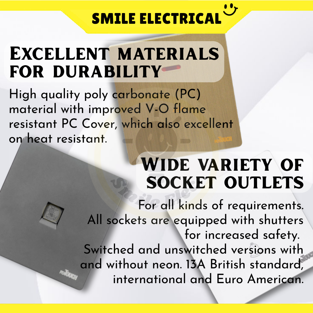(Sirim) Retouch Ultra Rimless Switch Socket 1/2/3/4 Gang Autogate ...