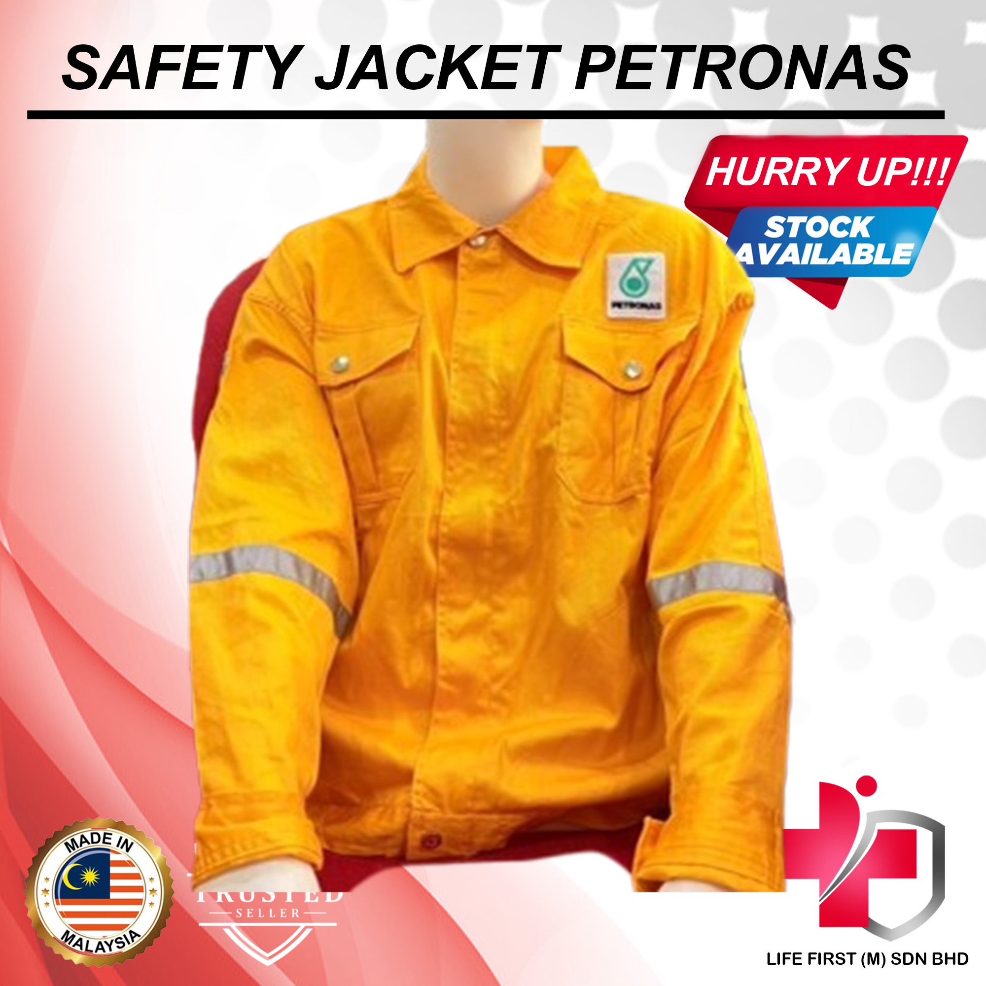 SAFETY JACKET PETRONAS WITH PETRONAS LOGO ON LEFT CHEST | Shopee Malaysia