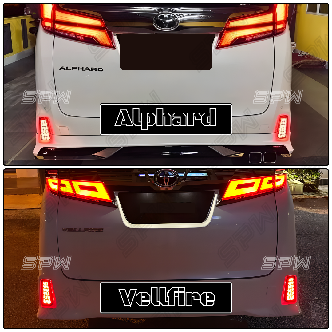 Toyota Alphard Vellfire (2015-2022) ANH30 AGH30 Rear Bumper LED ...