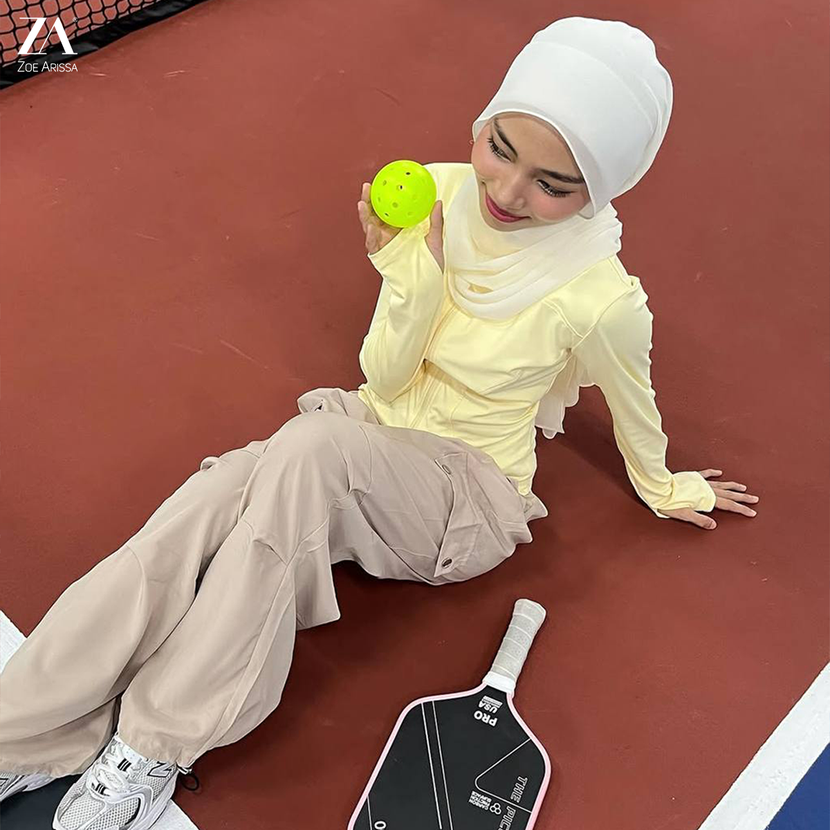 ZOE ARISAH Anami Cargo Pants Sports Activewear Muslimah Cutbray Scuba ...