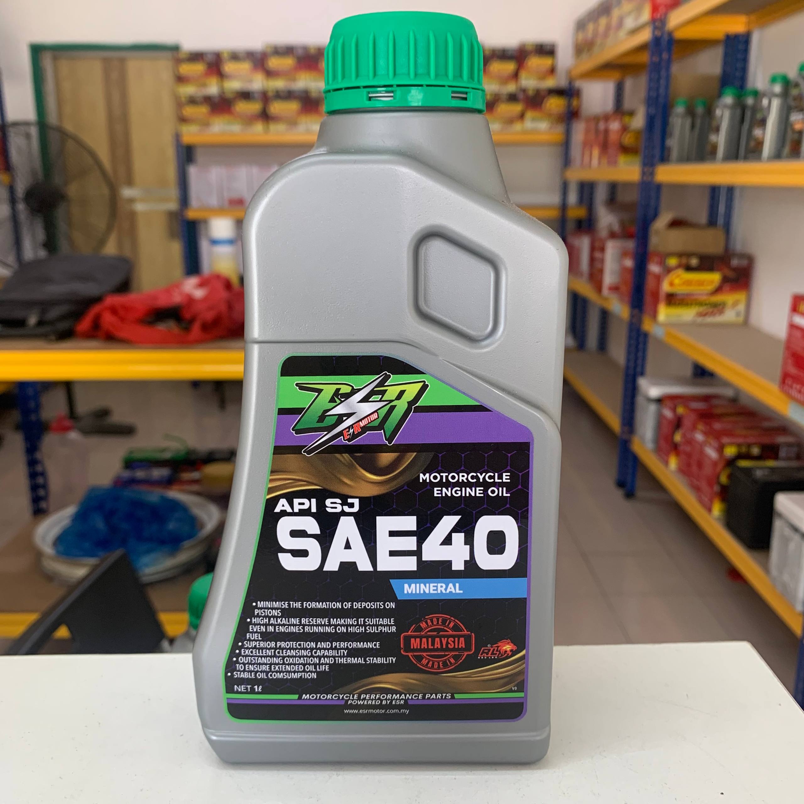 SAE40 MINERAL 1 LITRE ESR MOTOR OIL 100% ORIGINAL SAE40 MINERAL 1 LITRE ...