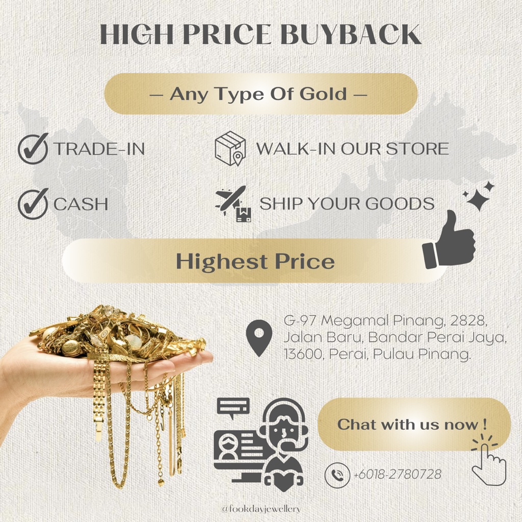 FOOKDAY 999 足金小D纸袋人串珠 Gold 999 DSP Paper Bag Doll Charm Emas 999 Manik ...