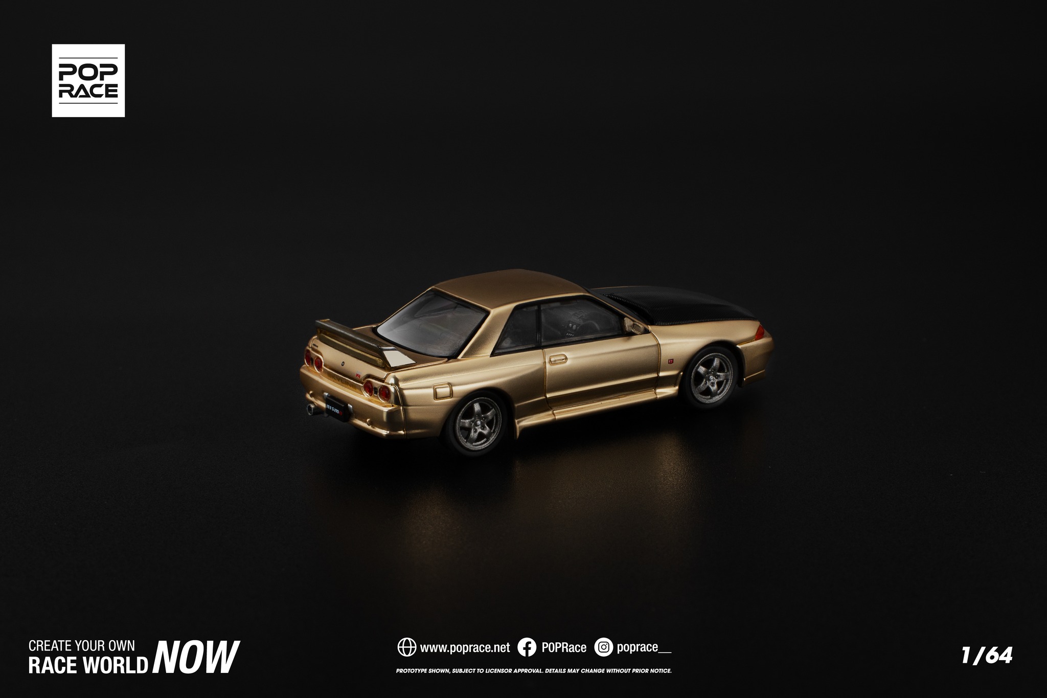 POP RACE 1/64 Nissan GTR R32 GOLD SEALED (Tokyo Auto Salon Kuala Lumpur ...