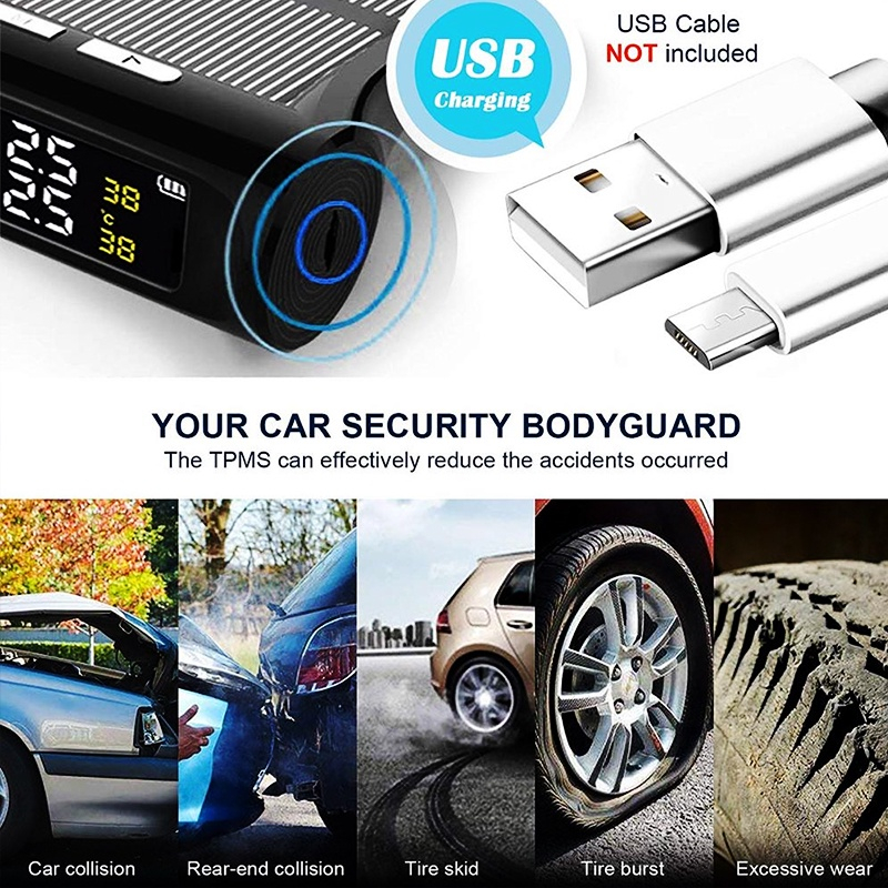 TPMS Tire Pressure Monitoring System Wireless TPMS Tire Monitor for ...