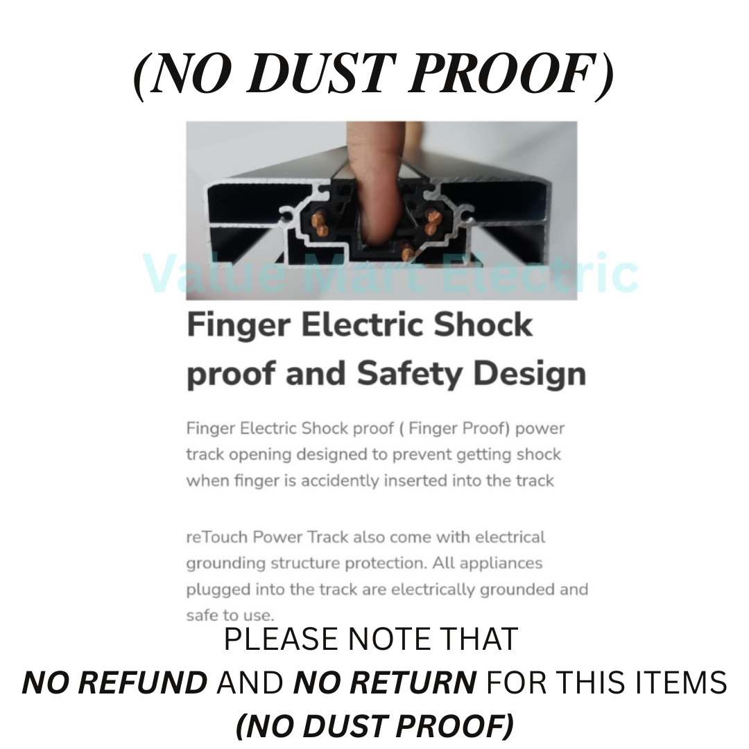 (NO DUST PROOF) Retouch Power Track support up to 8000w/32A [TRACK ONLY ...