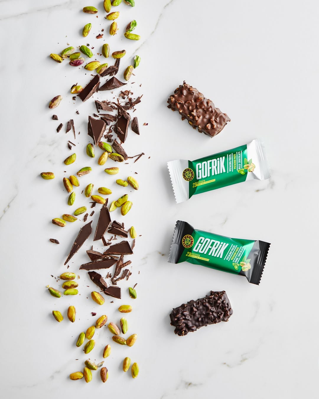 Gofrik milk chocolate with pistachio 10 pcs X 12.5g / Halal - new stock ...