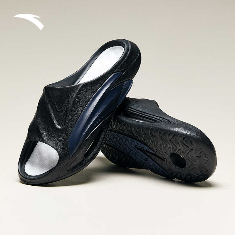 ANTA Men Nitrogen Bubble Basketball Slippers 9125B1808S-1 -BLACK/BLUE ...