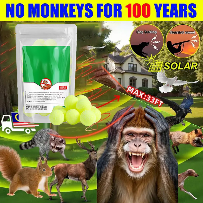 Monkey repellent pills are effective for 15 years and are monkey-free ...