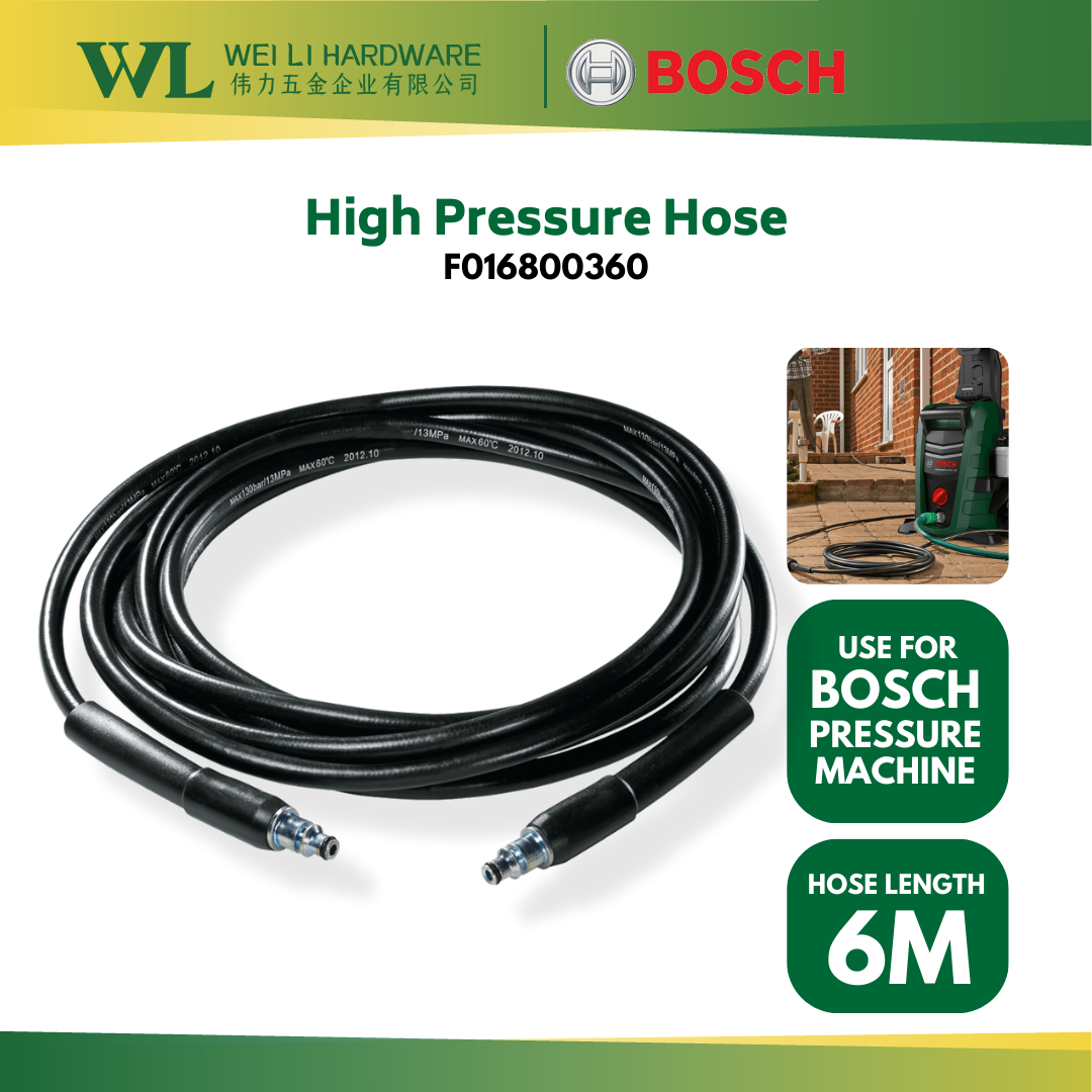 Bosch High Pressure Hose 6m for Aquatak F016800360 / Bosch Aquatak ...