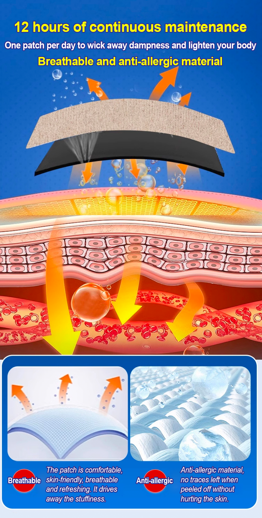 TCM [Instant Effect] Healthy Dampness Dispelling Acupoint Patch (6pcs ...