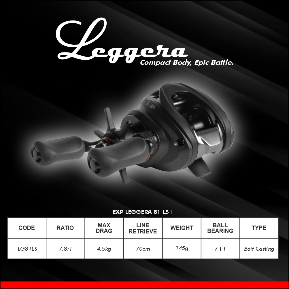 EXP LEGGERA REEL LG81/80LS baitcasting SW NMB Bearing Casting Left ...