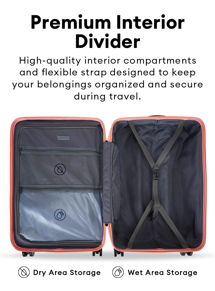 Case Valker LUNA PC Hard Case TSA Lock Suitcase Luggage Bag (20" + 24 ...