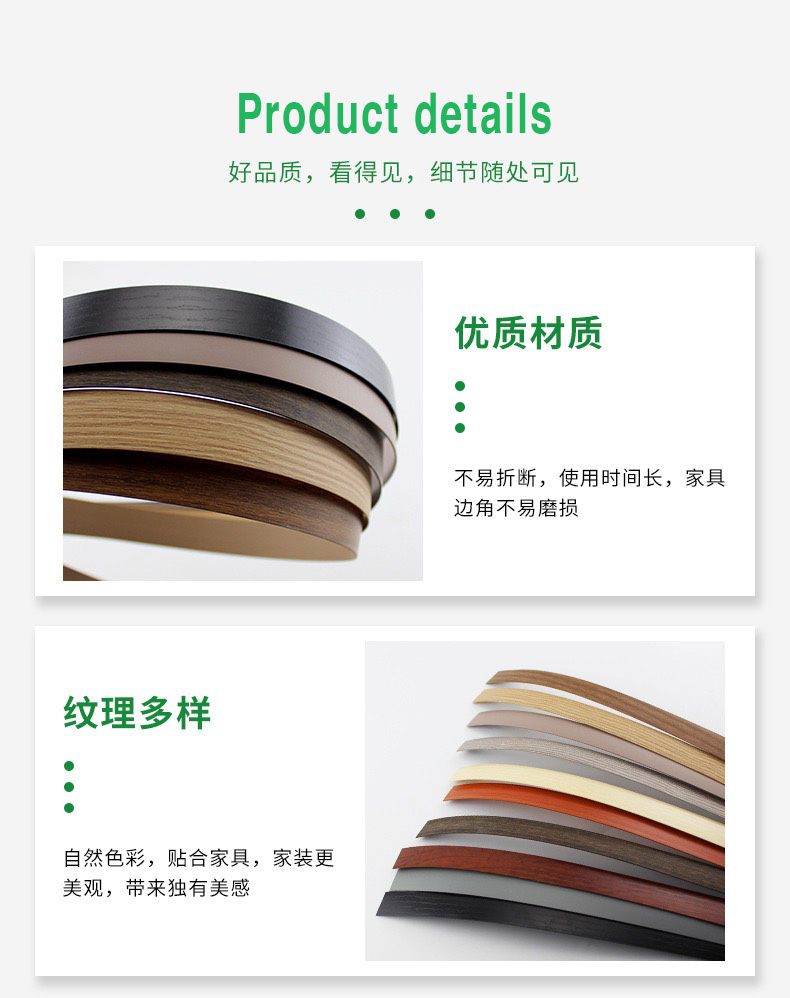 ClassAHW White Black ABS PVC Edging Banding for Wood Plywood MDF Sisi ...