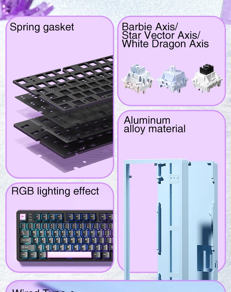 LEOBOG Hi98 Mechanical Keyboard | 101 Keys Customized Hot-swappable ...
