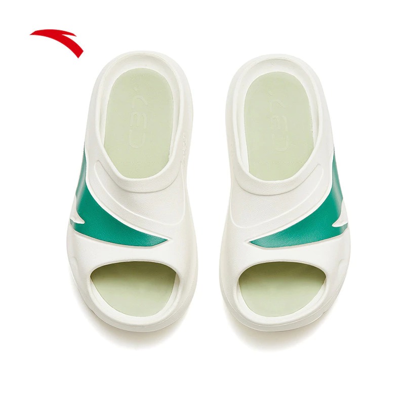 ANTA Men Slippers Beach Slippers 1124B8511-5 -Ivory White/Ice Green ...